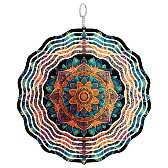Era Gift Luxury Mandala Gold Accent Sun Catcher 3D Wind Spinner ...