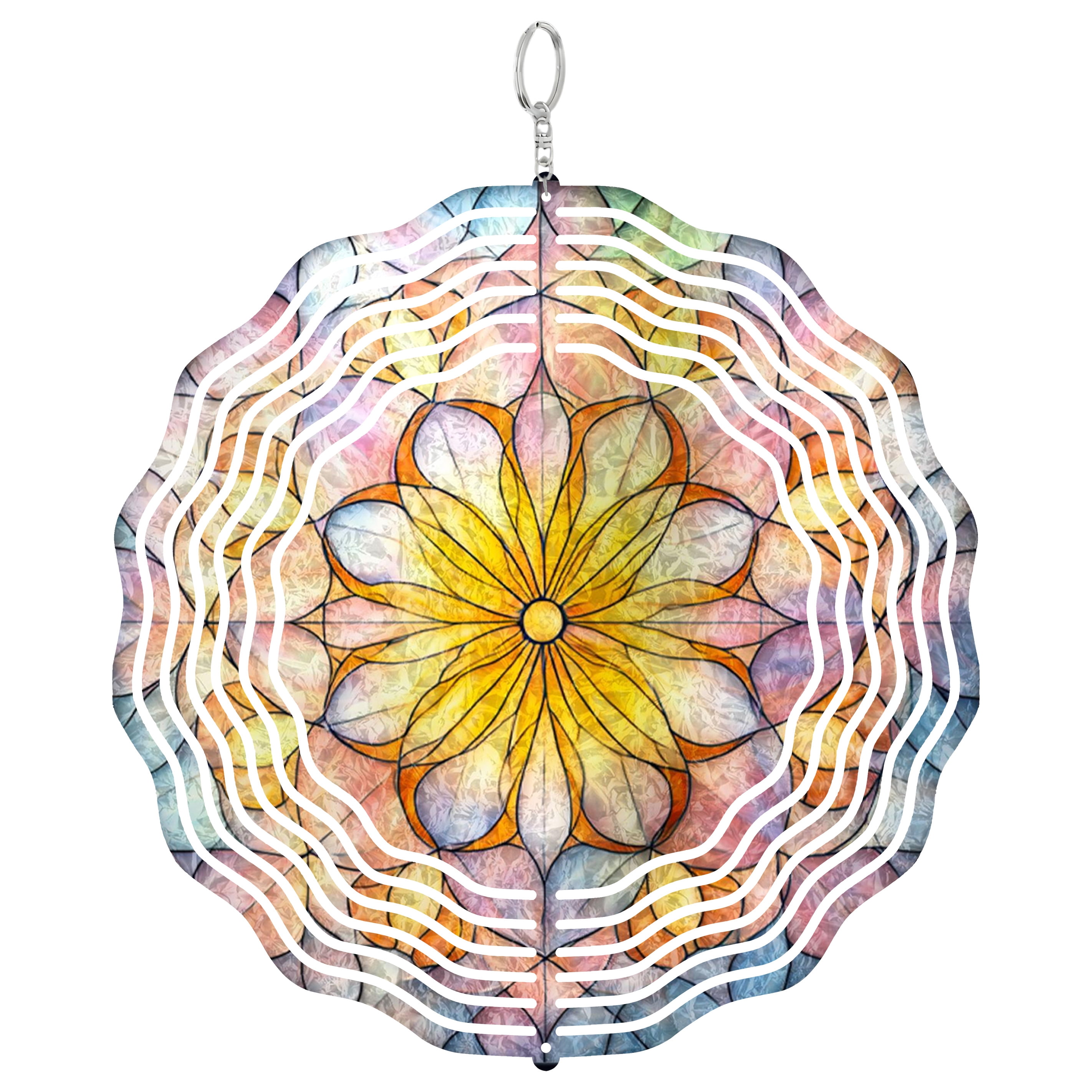 Era Gift Mandala Bohemian Wind Chime, Geometric 3D Wind Spinner Style ...