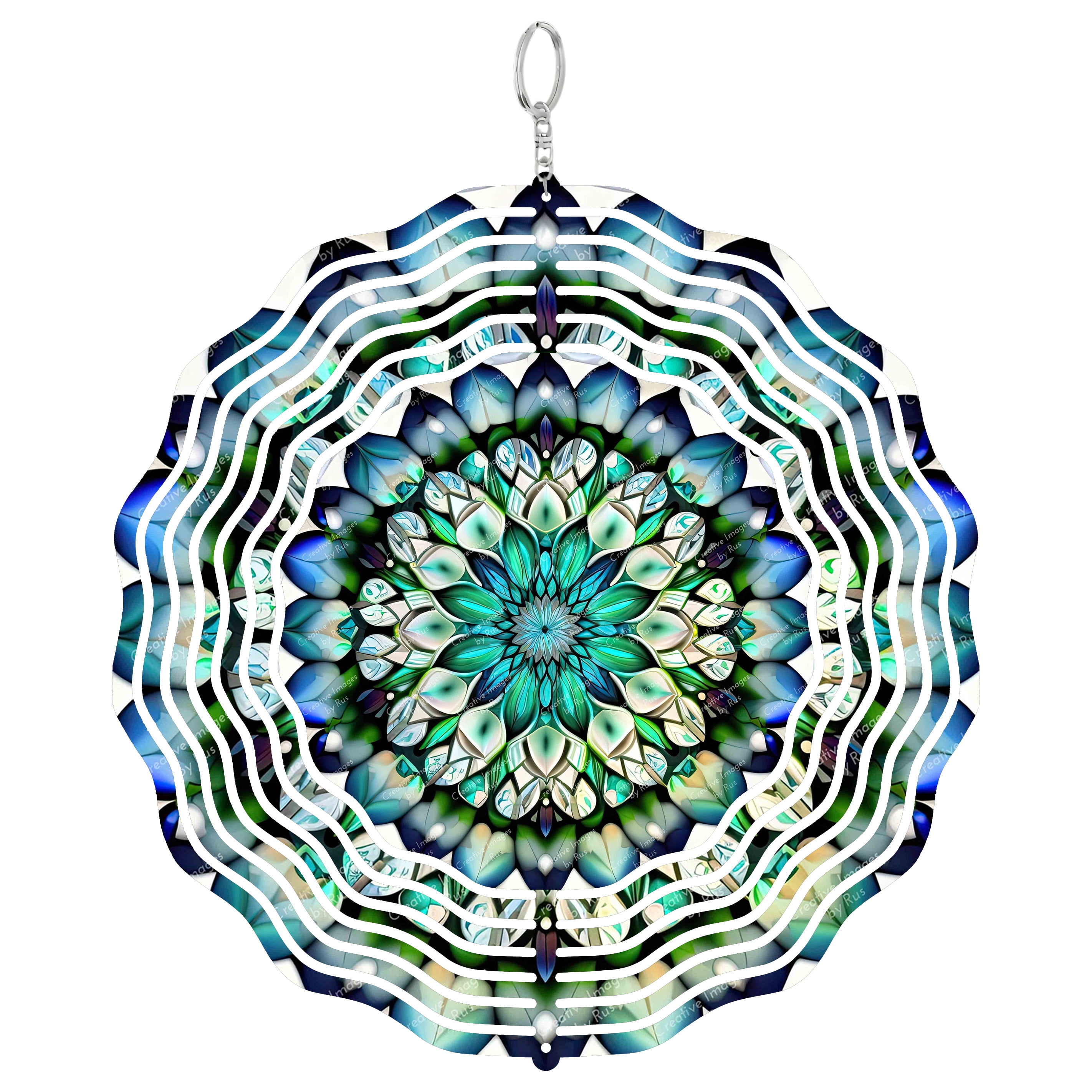 Era Gift Mandala Pattern Sun Catcher 3D Wind Spinner, Stainless Steel ...