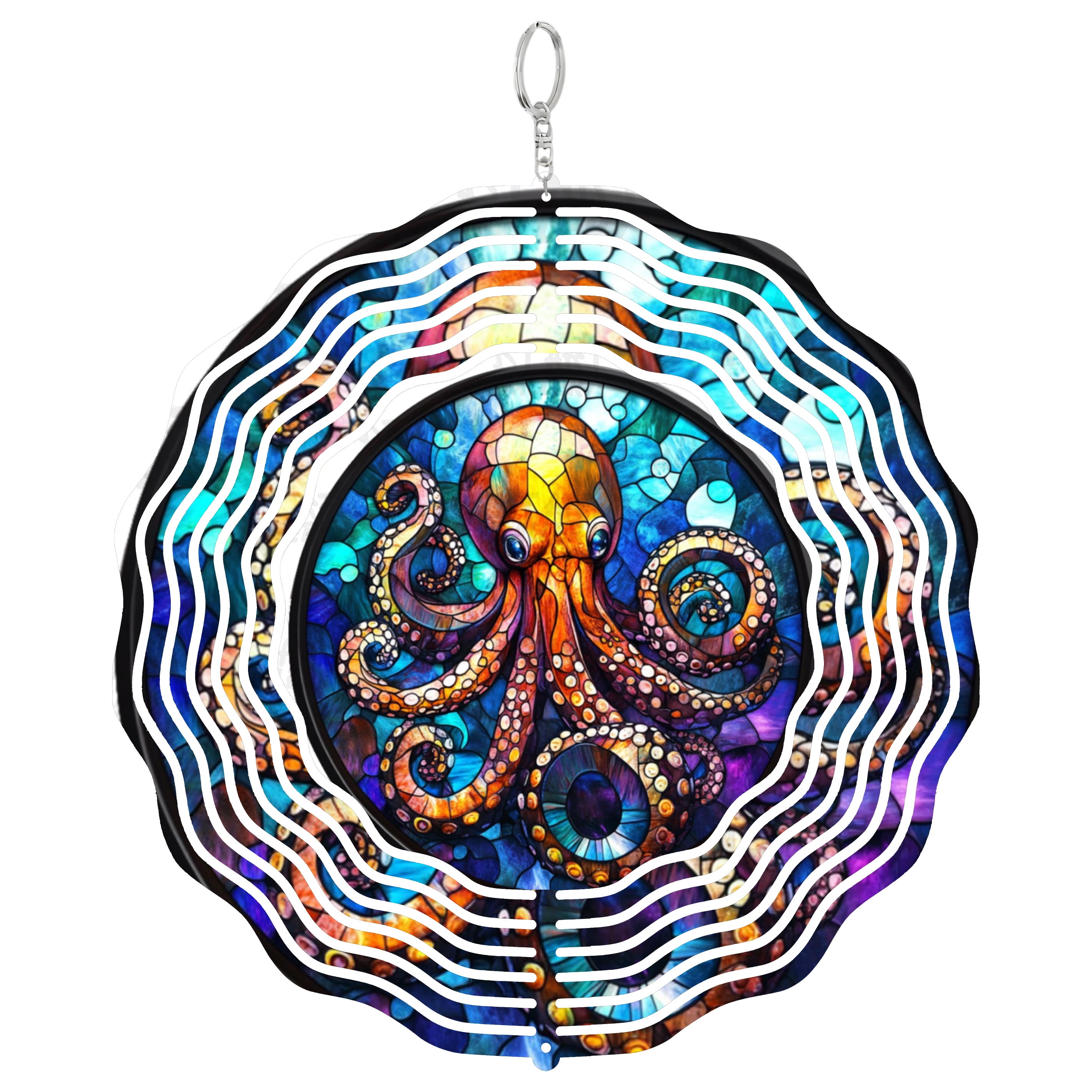 Era Gift Octopus Wind Spinner, Ocean Sea Creature 3D Kinetic Art ...