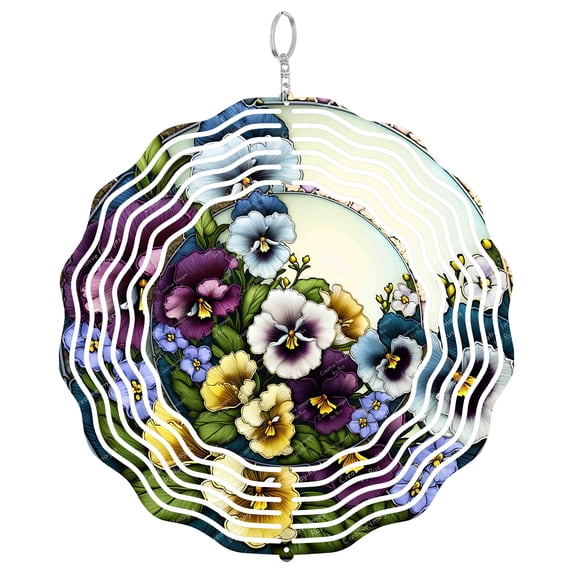 Era Gift Pansy Flower Sun Catcher 3D Wind Spinner, Stainless Steel ...