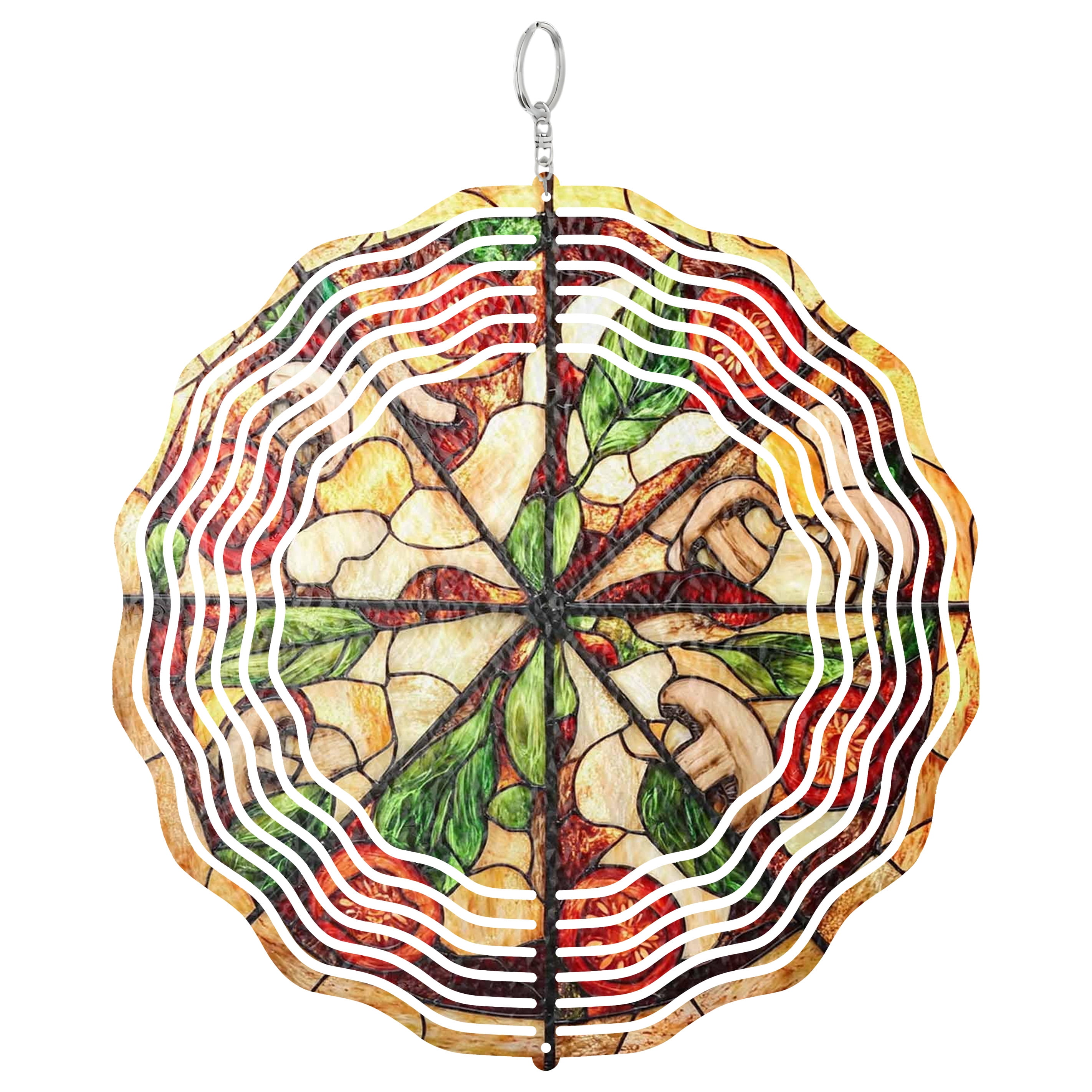 Era Gift Pizza Slice Sun Catcher, 3D Wind Spinner Style UV Printed ...