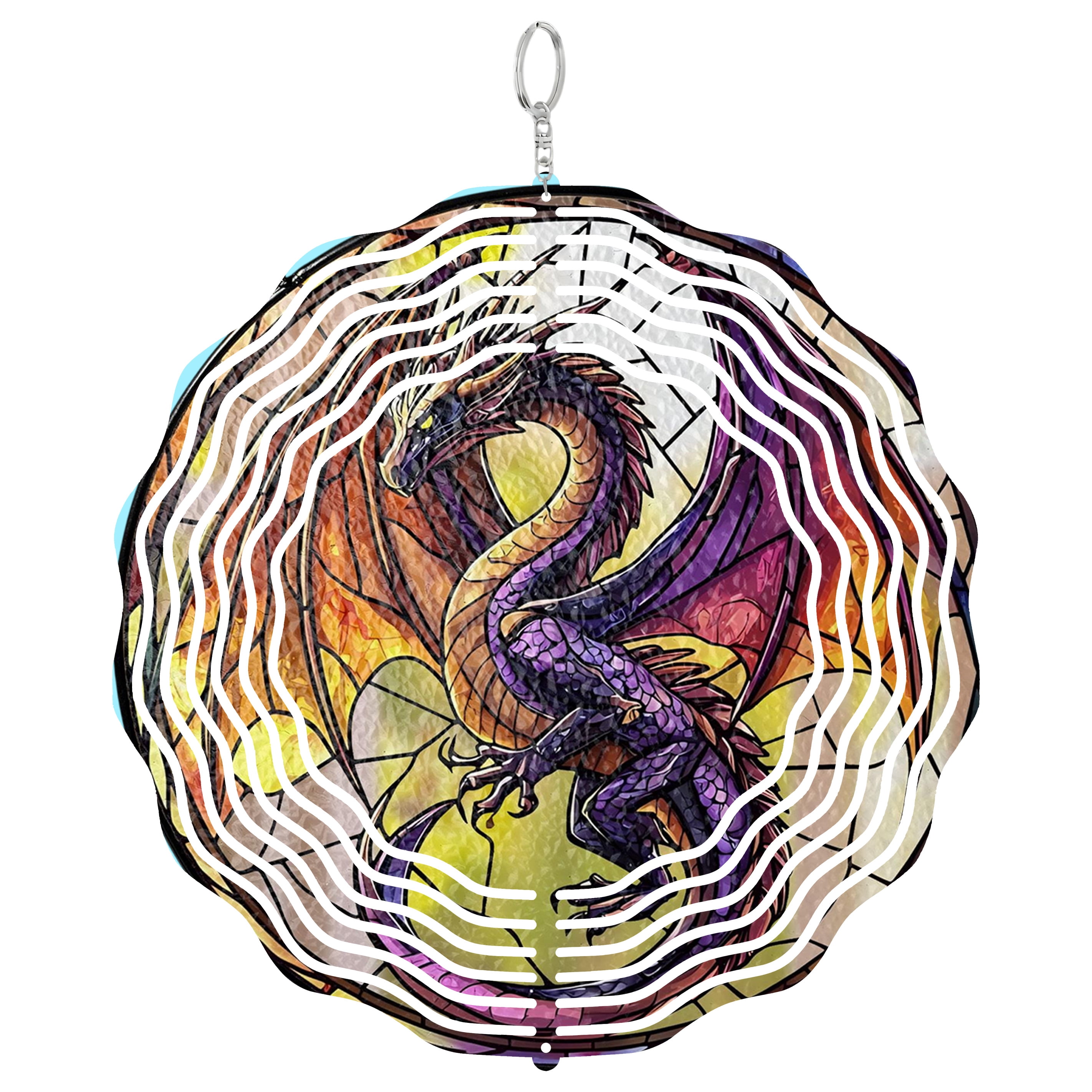 Era Gift Purple Mystery Dragon Sun Catcher, 3D Wind Spinner Style UV ...