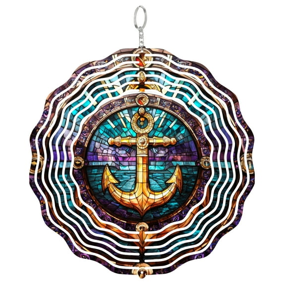 Era Gift Sailboat Anchor Wind Spinner, Nautical Ocean 3D Kinetic Art ...