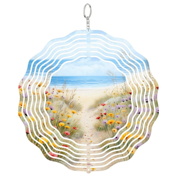 Era Gift Sand Dunes Wind Spinner, Coastal Wildflower 3D Kinetic Art ...