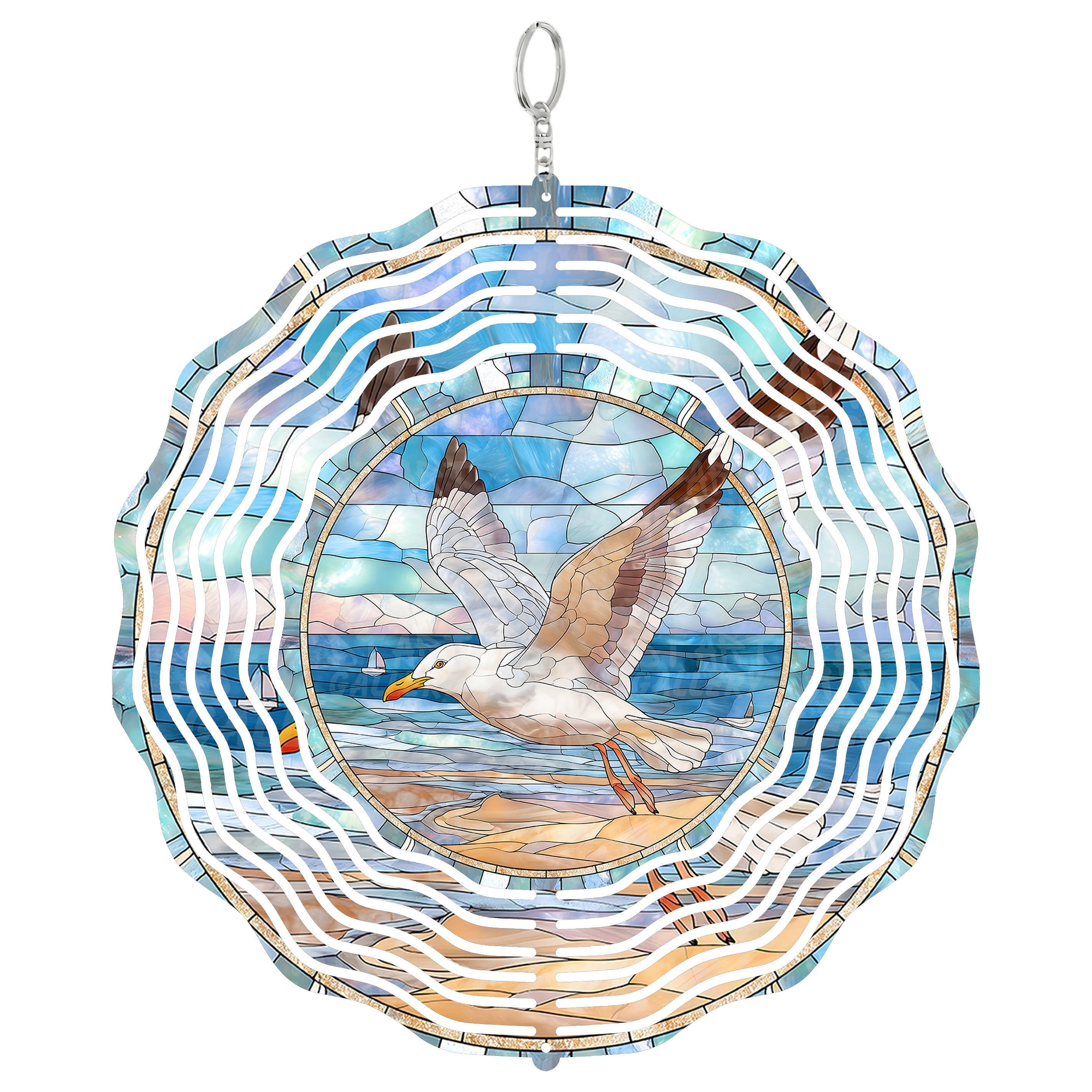 Era Gift Seagull Bird Wind Spinner, Coastal Beach 3D Kinetic Art ...