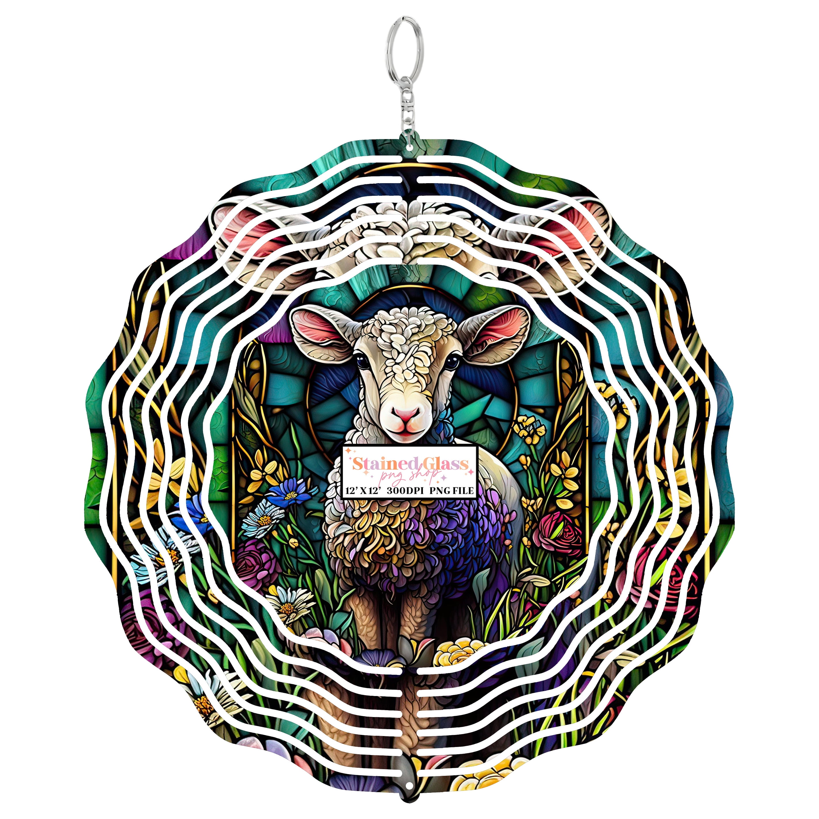 Era Gift Sheep Sun Catcher 3D Wind Spinner, Stainless Steel Kinetic Art ...