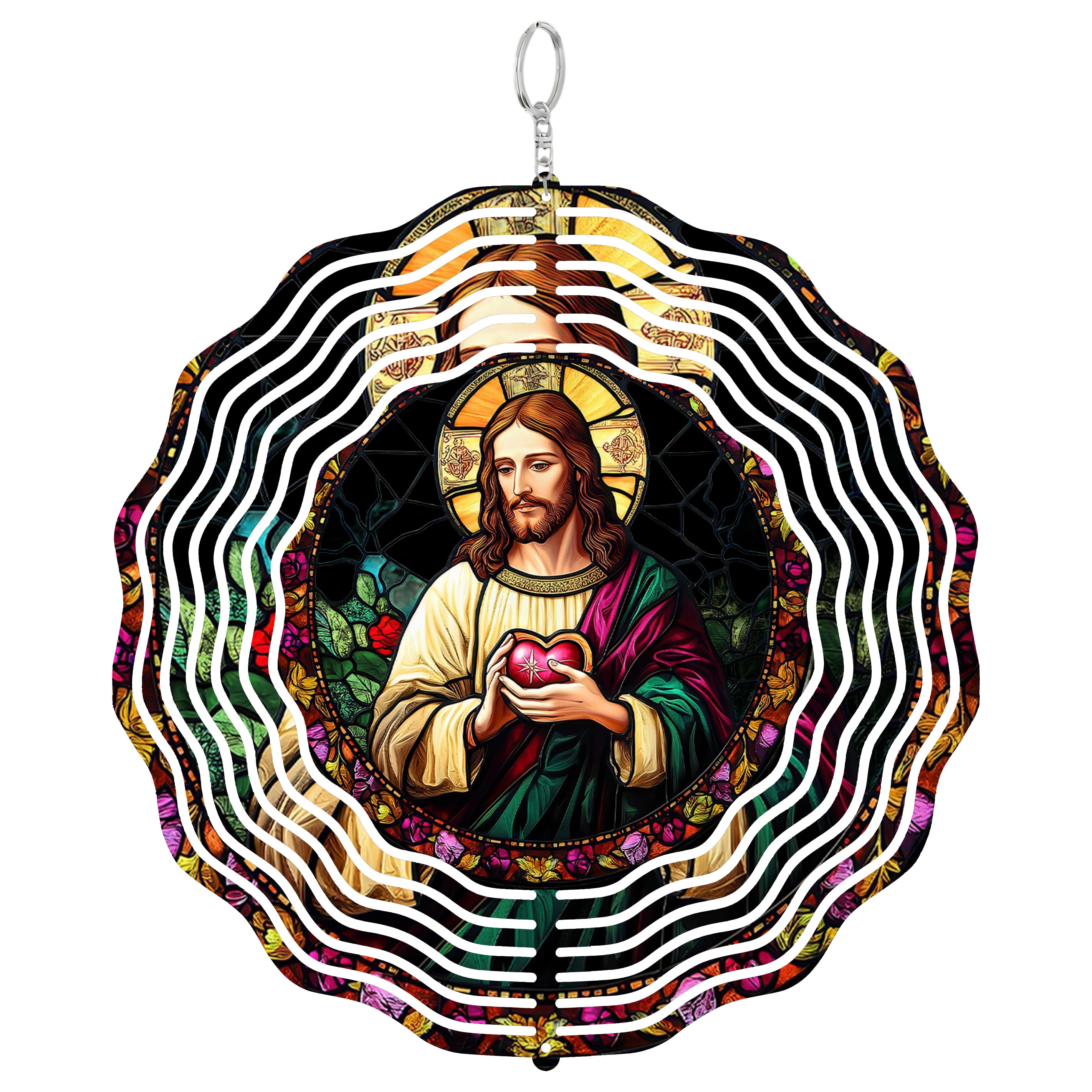 Era Gift Spiritual Geometric Wind Spinner, Faith Inspired 3D Kinetic ...