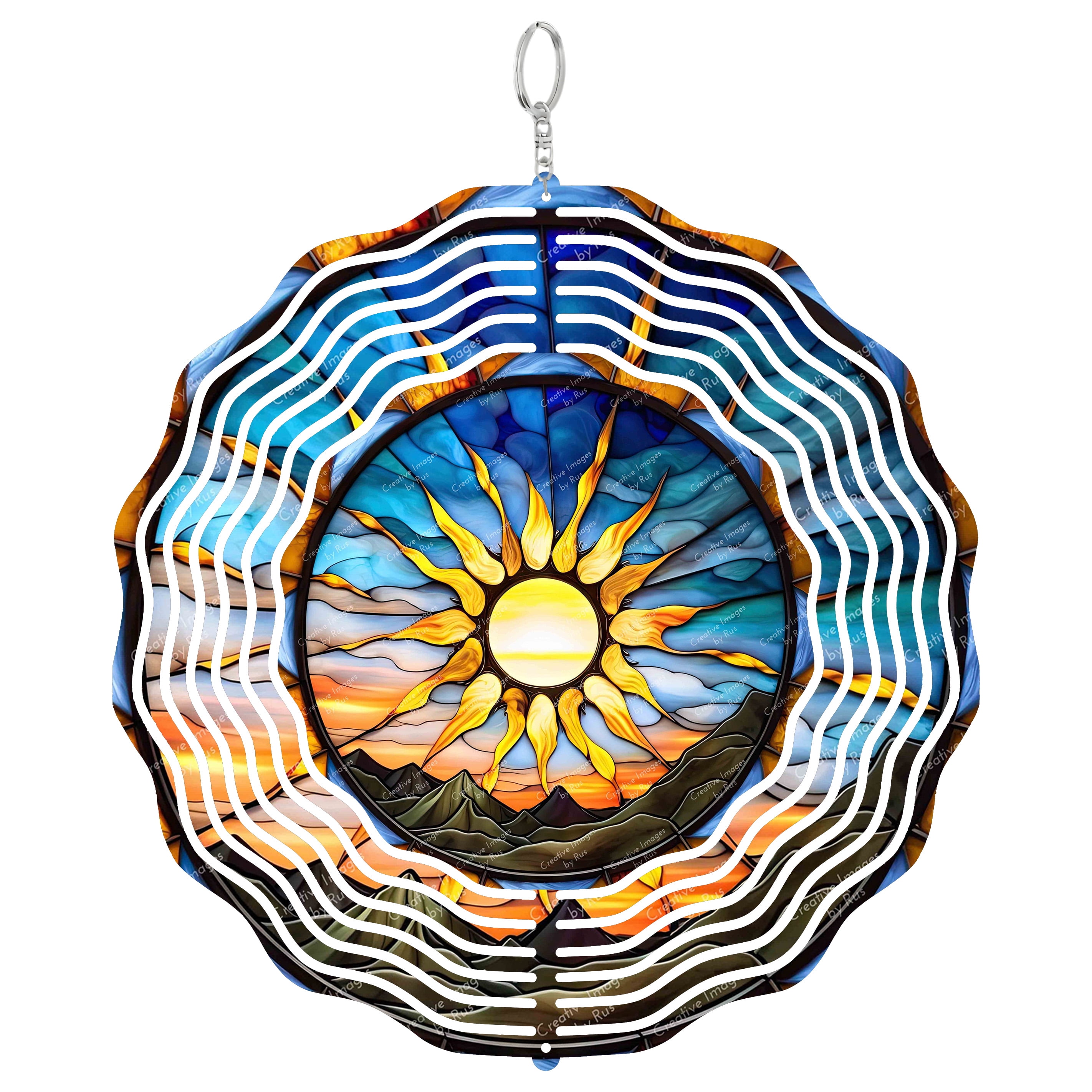 Era Gift Sun Sunshine Sun Catcher 3D Wind Spinner, Stainless Steel ...
