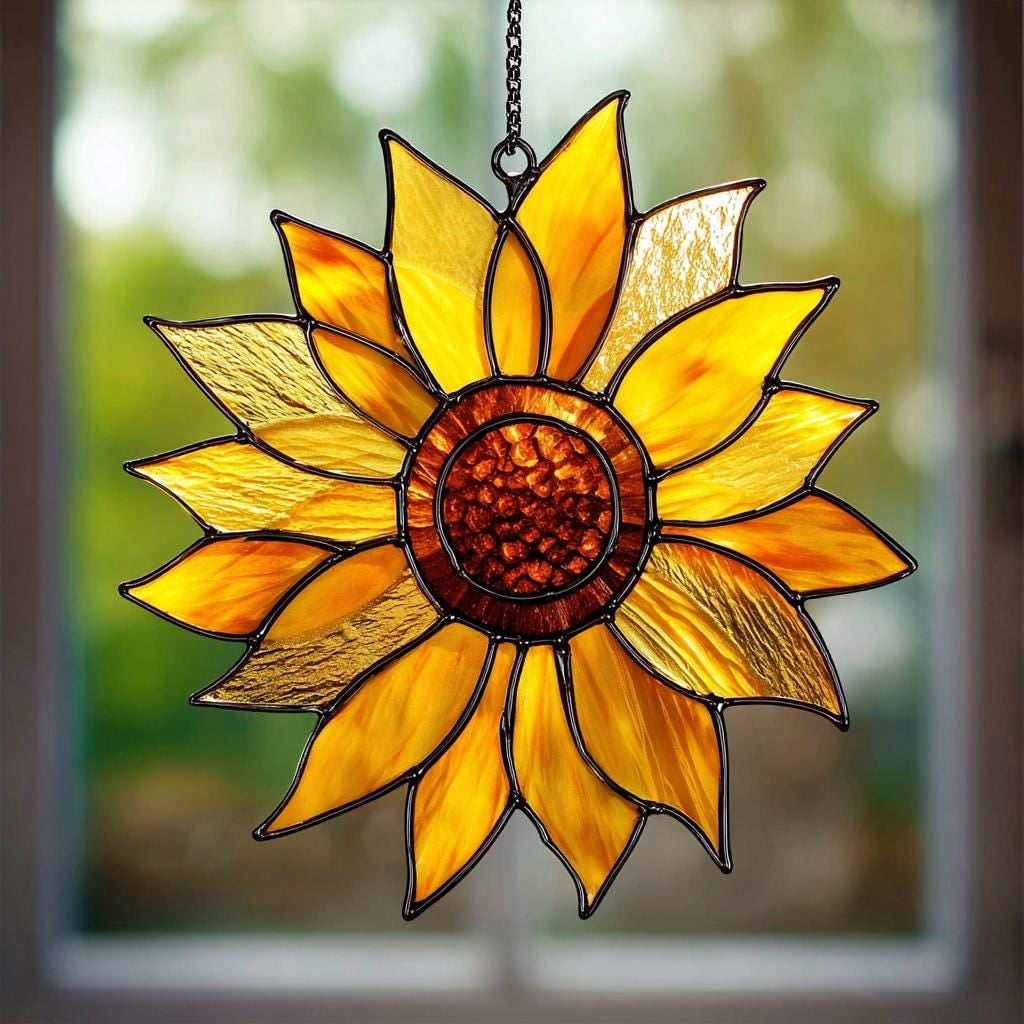 Era Gift Sunflower Acrylic Suncatcher Hanging, Sunflowers Window ...
