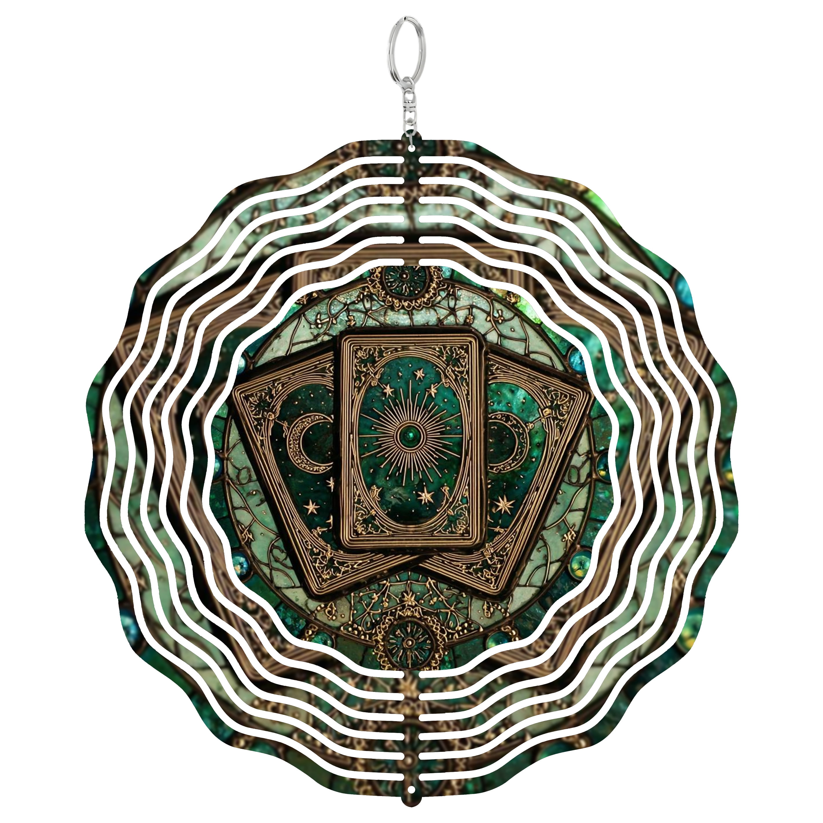 Era Gift Tarot Card Mystical Sun Catcher 3D Wind Spinner, Stainless ...