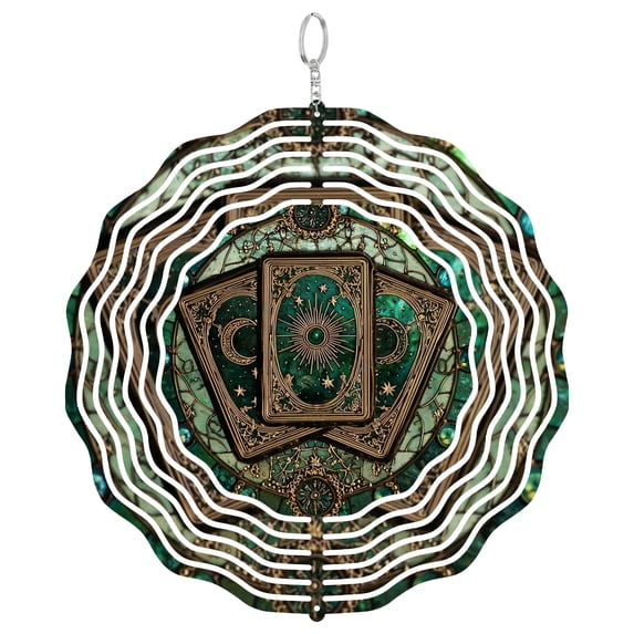 Era Gift Tarot Card Mystical Sun Catcher 3D Wind Spinner, Stainless ...