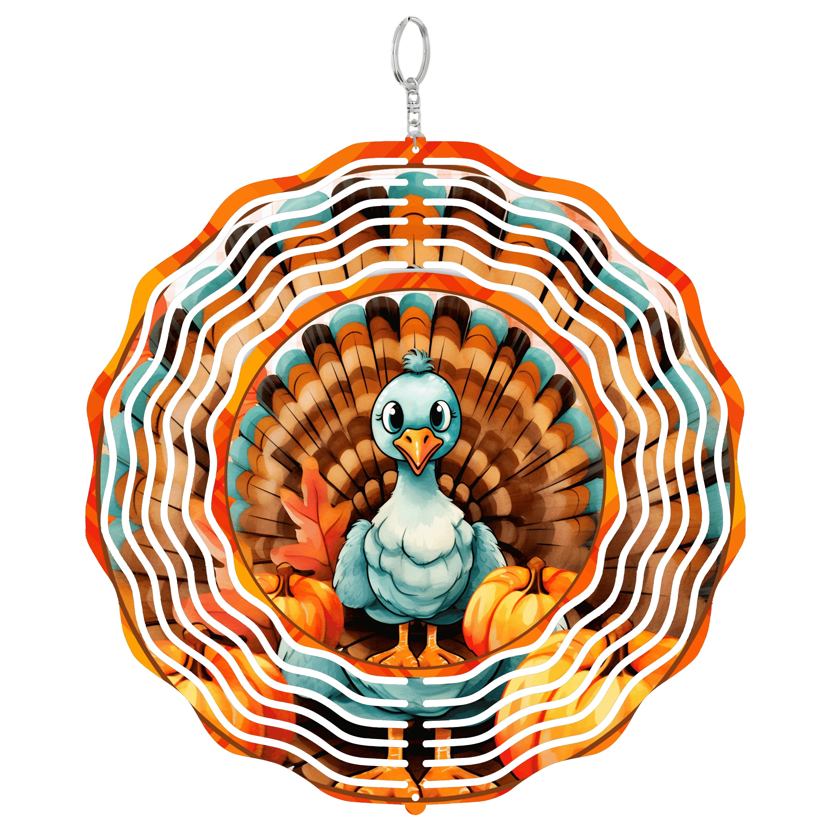 Era Gift Thanksgiving Turkey Wind Spinner, Fall Harvest 3D Kinetic Art ...