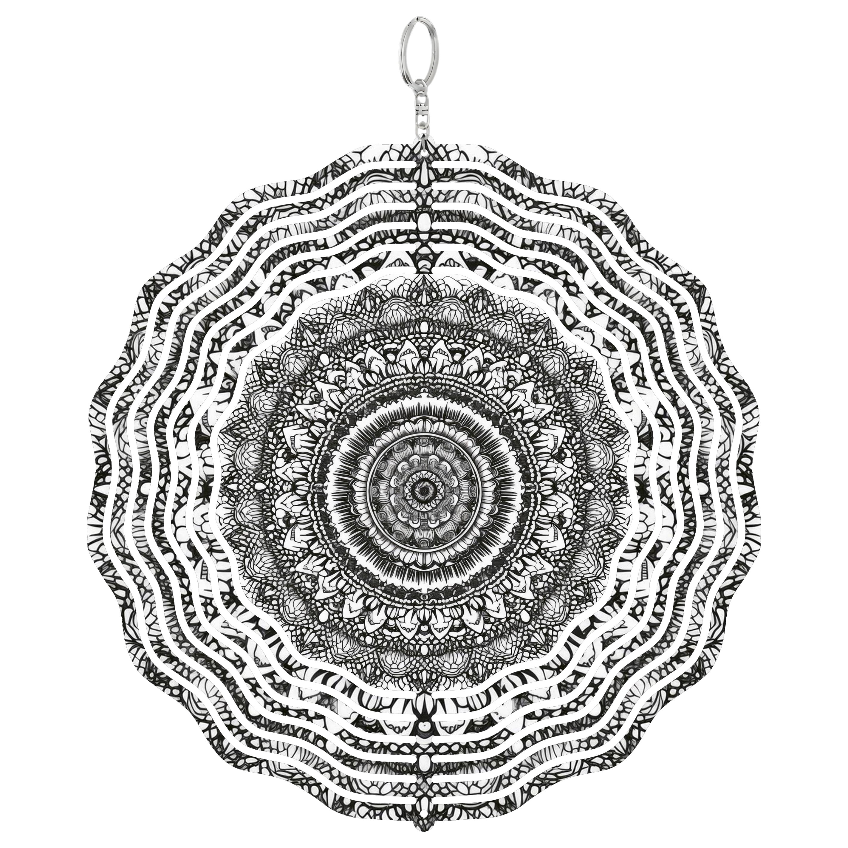 Era Gift Whimsical Mandala Fantasy Sun Catcher 3D Wind Spinner ...