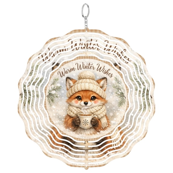 Era Gift Winter Fox Wishes Sun Catcher 3D Wind Spinner, Stainless Steel ...