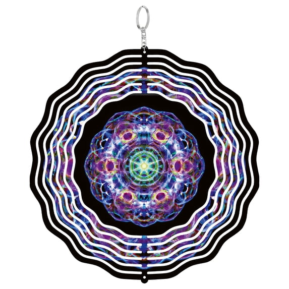 Era Gift Yoga Mandala Chakra Sun Catcher 3D Wind Spinner, Stainless ...