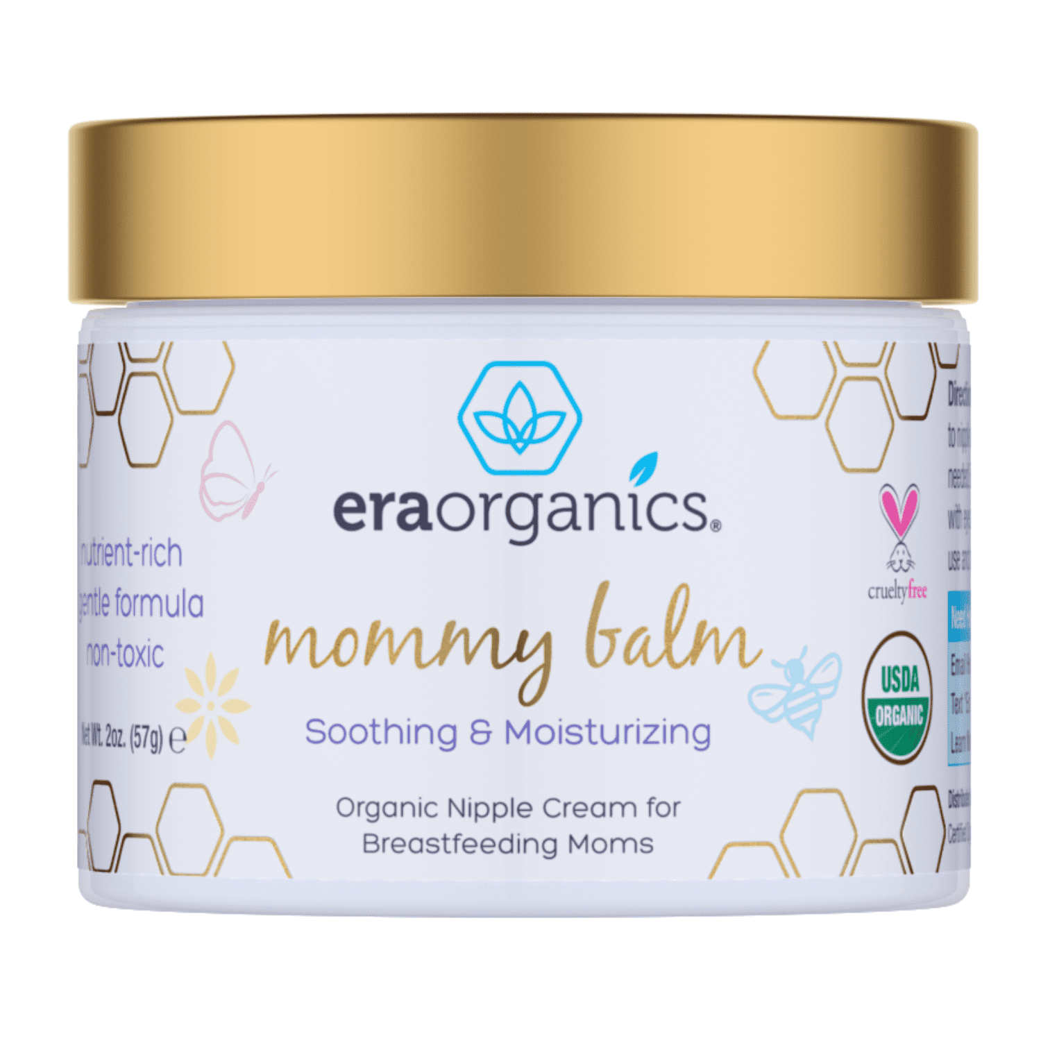 Era Organics Soothing Nipple Cream for Breastfeeding Moms - 100% ...