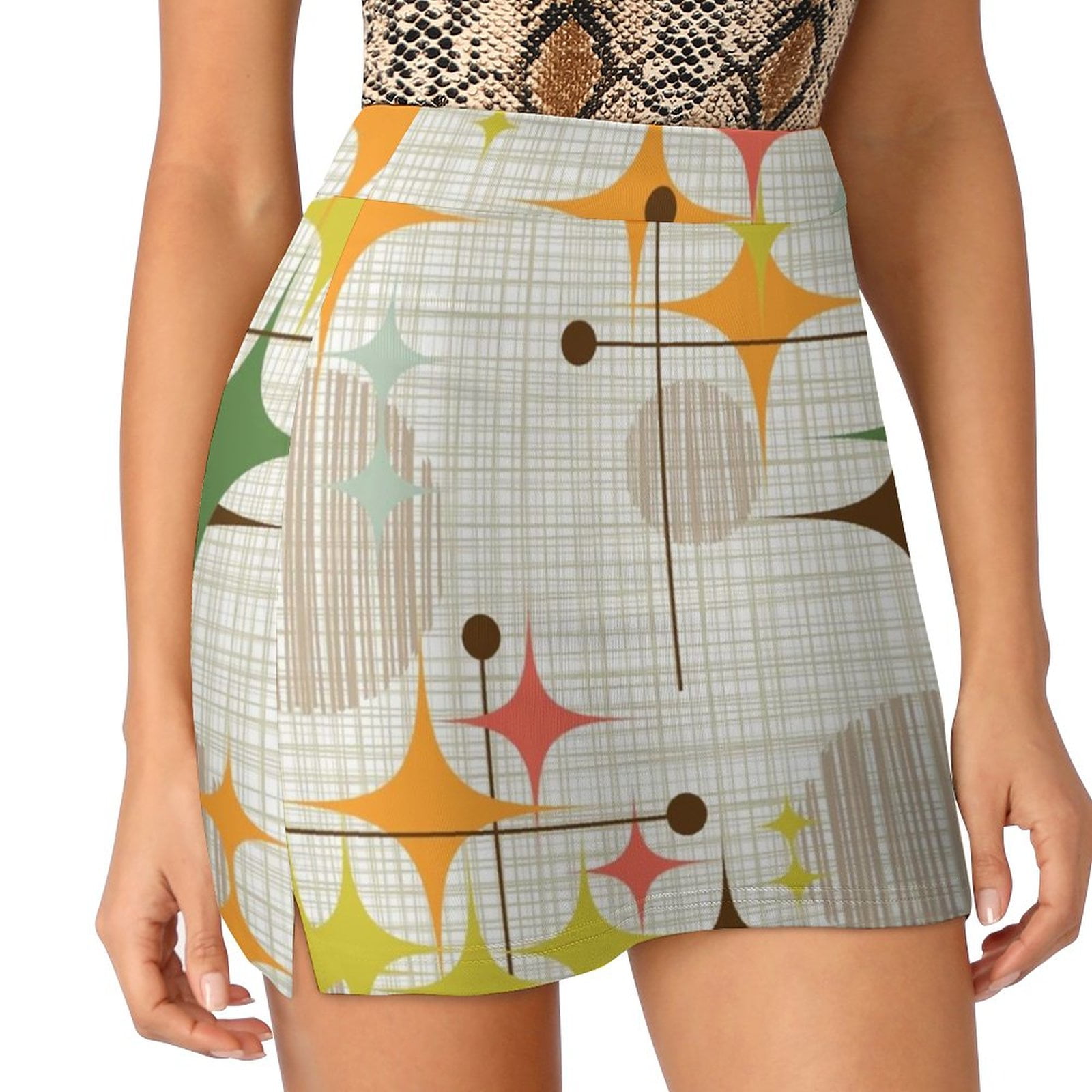 Era Starbursts And Globes 3 ( Bkgrnd ) Women's skirt Y2K Summer Clothes ...