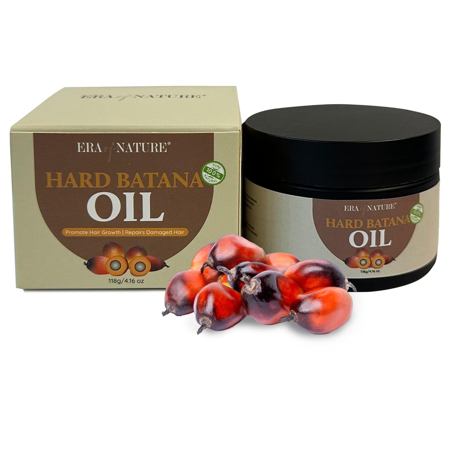 Era of Nature 100% Pure Natural Hard Batana Oil for Hair & Scalp ...