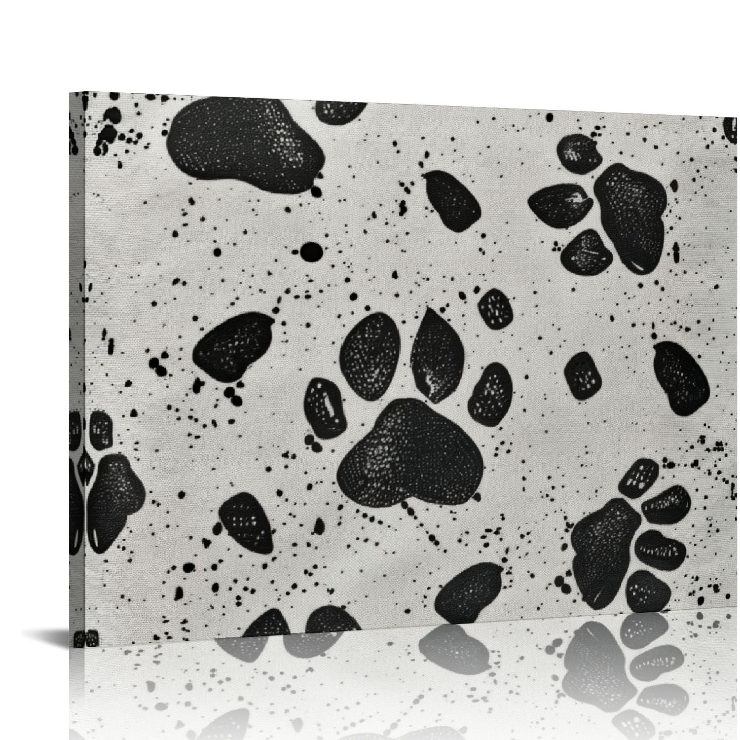 Erapdaur Dog Paw Print Wall Art Print Home Decor Artwork Canvas Living ...