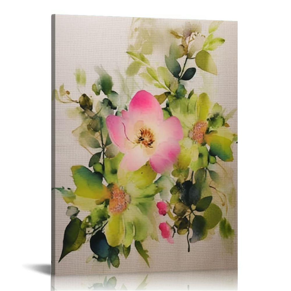 Erapdaur Floral Design Green Leafy Modern Canvas Wall Art Prints for ...