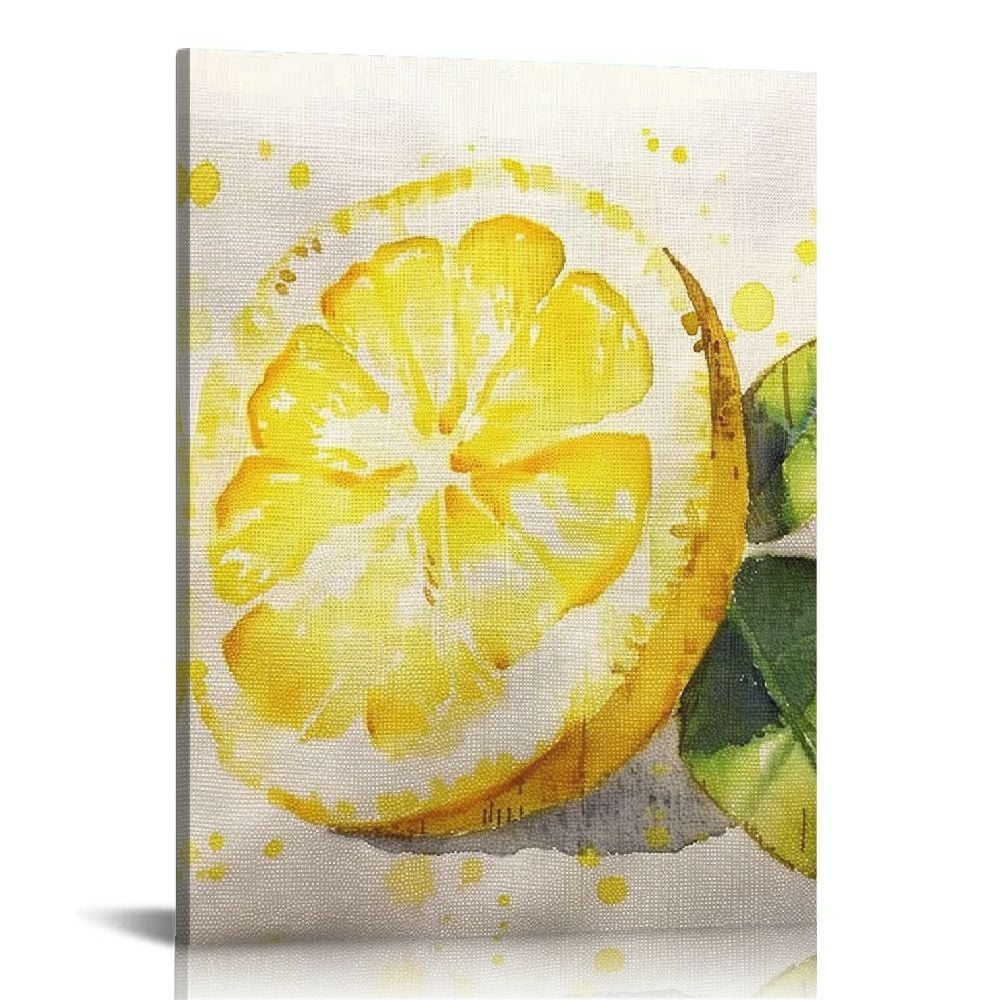 Erapdaur Lemon Slice Wall Art Canvas Print Modern Painting for Home ...