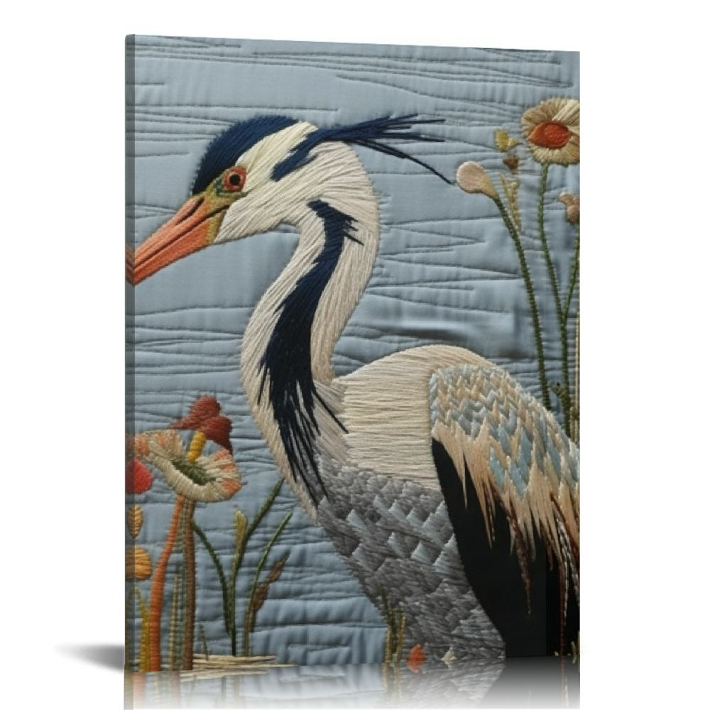 Erapdaur Patchwork Bird Wall Art Canvas Print Modern Painting for Home ...