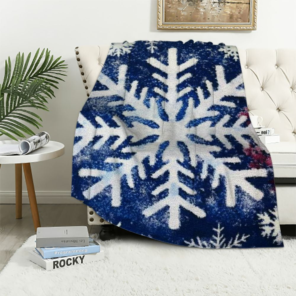 Erapdaur Snowflake Jigsaw Puzzle Flannel Throw Blankets for Boys Girls ...
