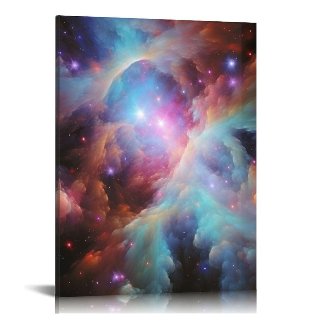 Erapdaur Star Cluster Space Art Nebula Wall Art Canvas Print Modern ...