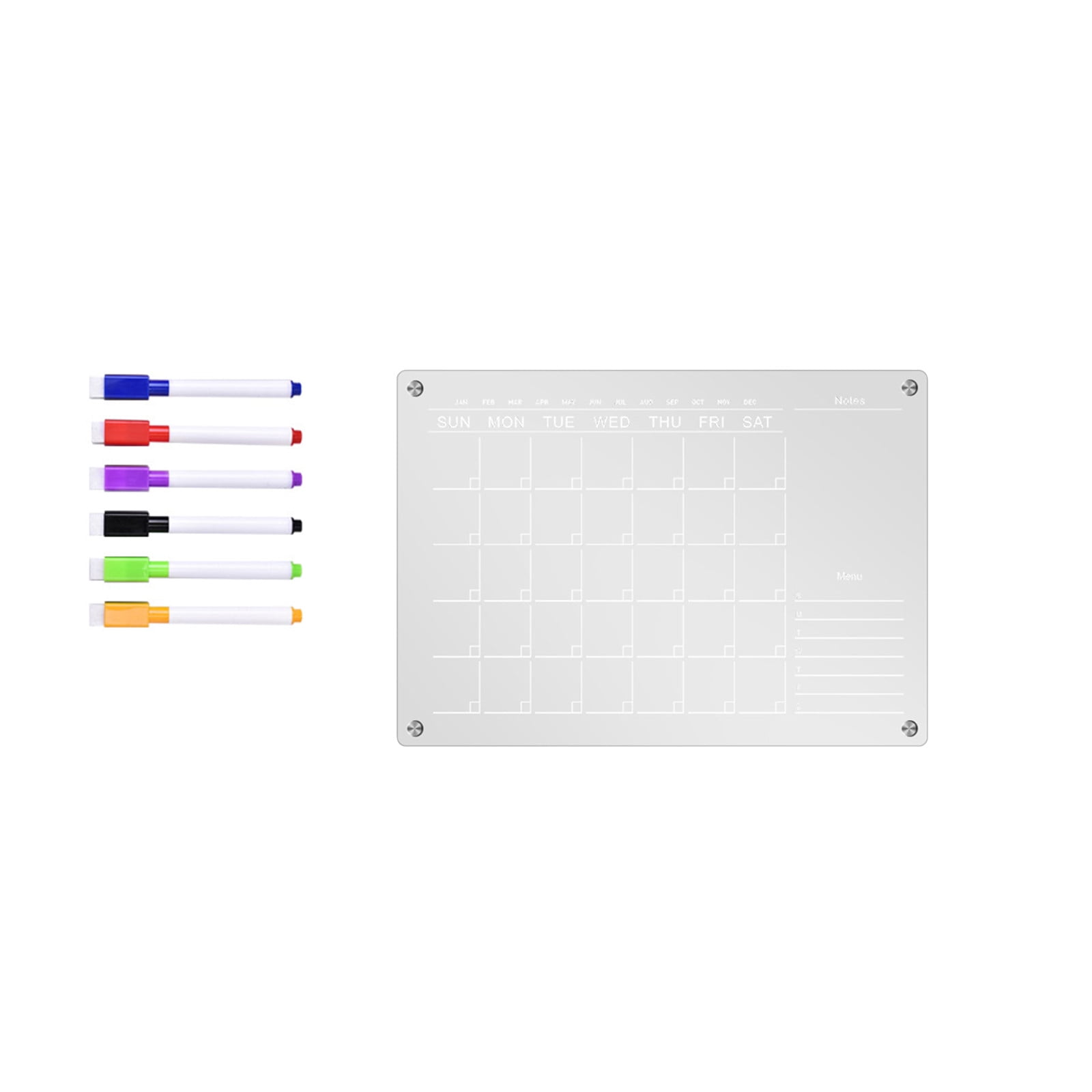 Erasable Acrylic Calendar, Hangable Erasable Acrylic Week Planner ...
