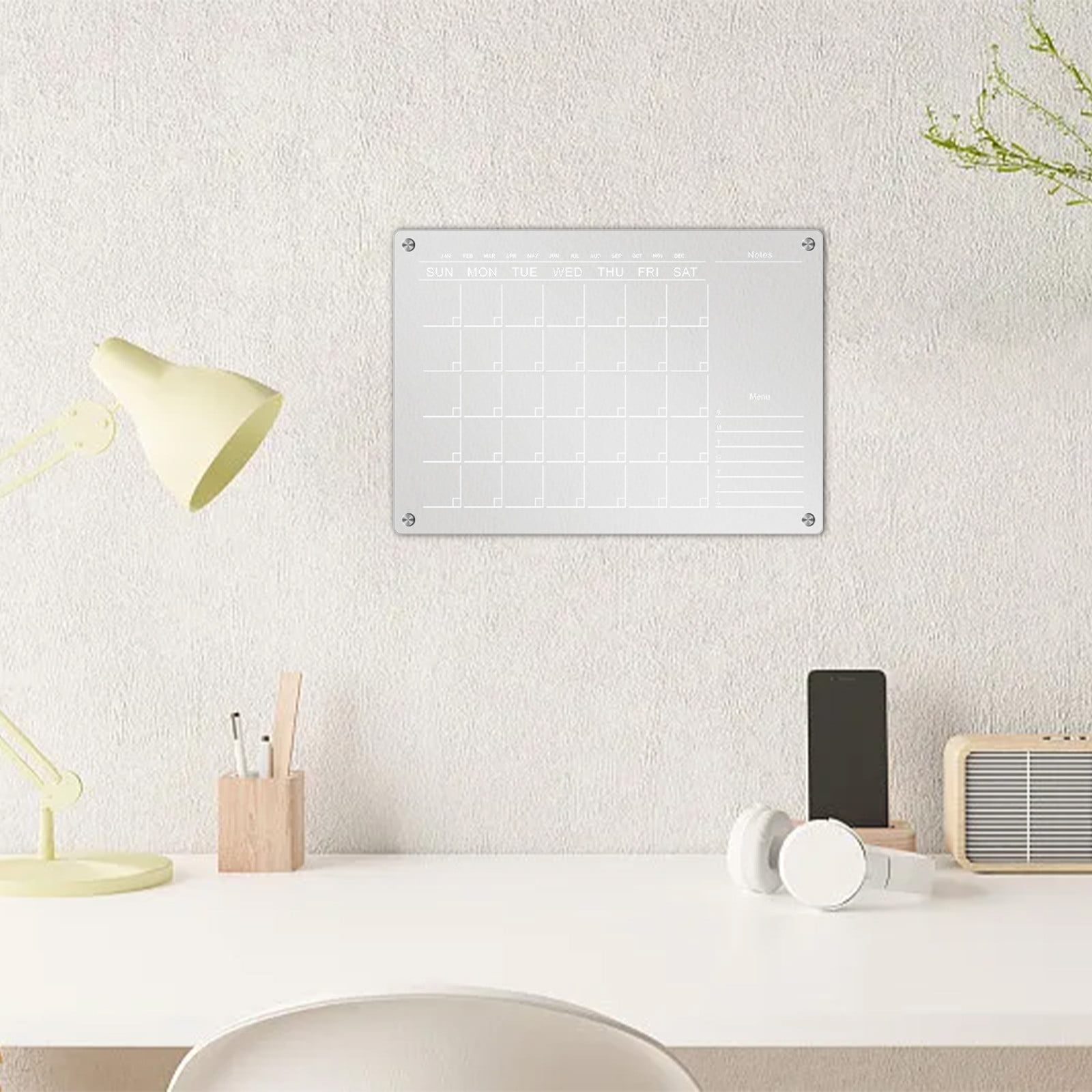 Erasable Acrylic Weekly and Monthly Planner Board with Lanyard ...