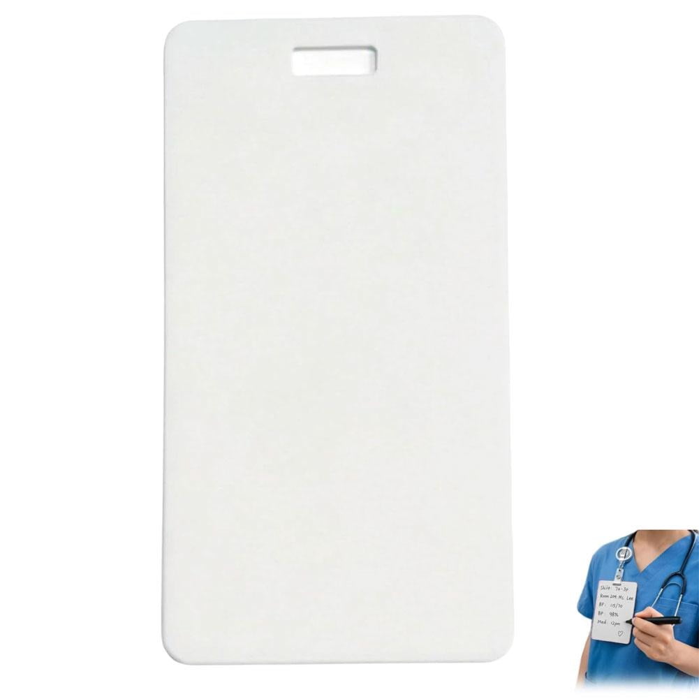 Erasable Badge Note Reusable Silicone ID Badge Notepad Portable Quick ...