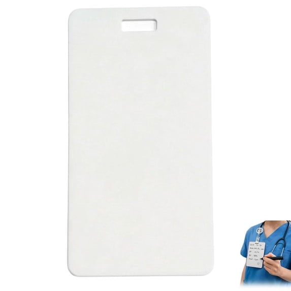 Erasable Badge Note Reusable Silicone ID Badge Notepad Portable Quick ...