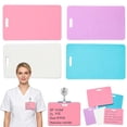Erasable Badge Notes, Reusable Silicone Vertical Notepad for ID Badge ...