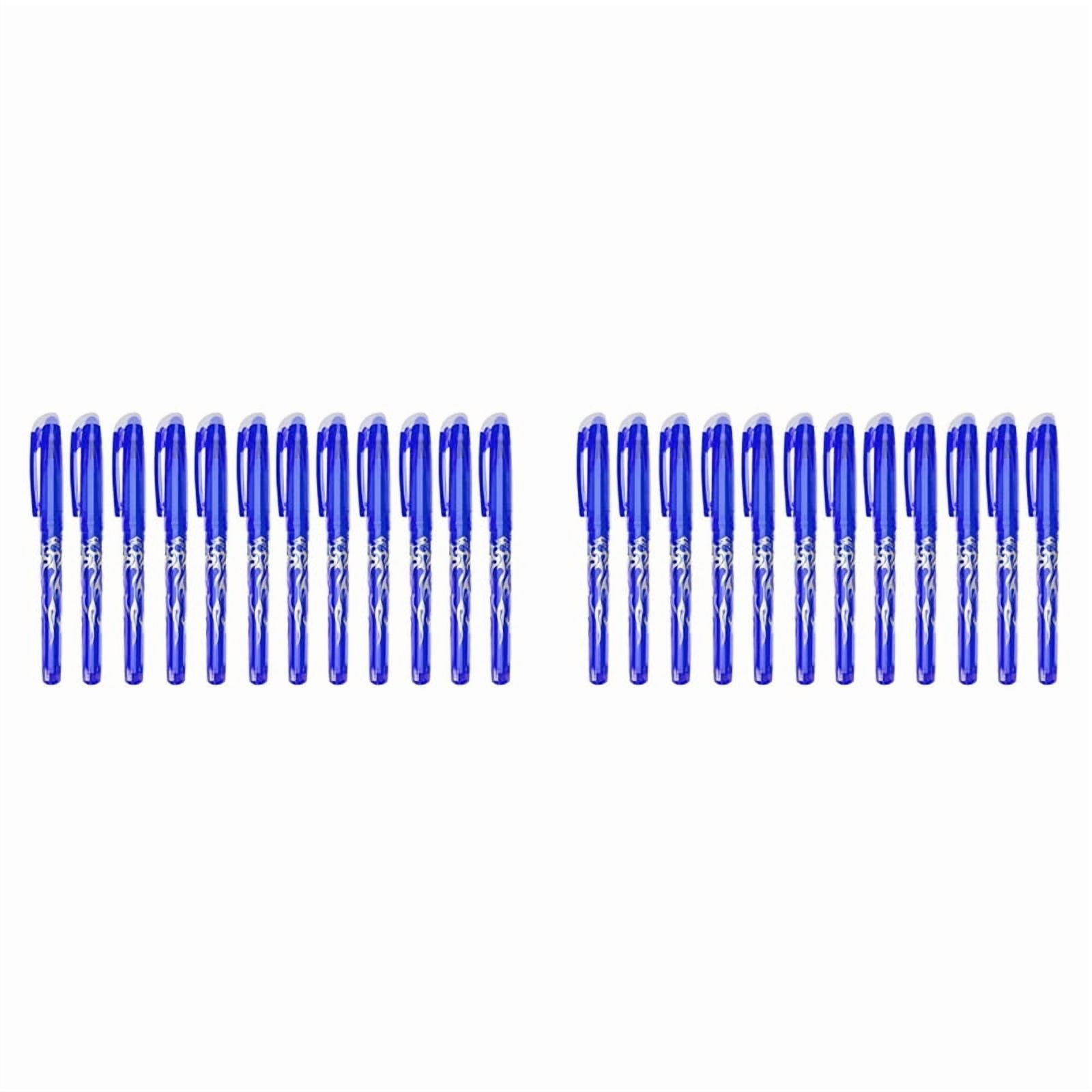Erasable Ballpoint Pen, 24 Pcs Blue Eraser Pen, 0.5mm Refillable Eraser ...
