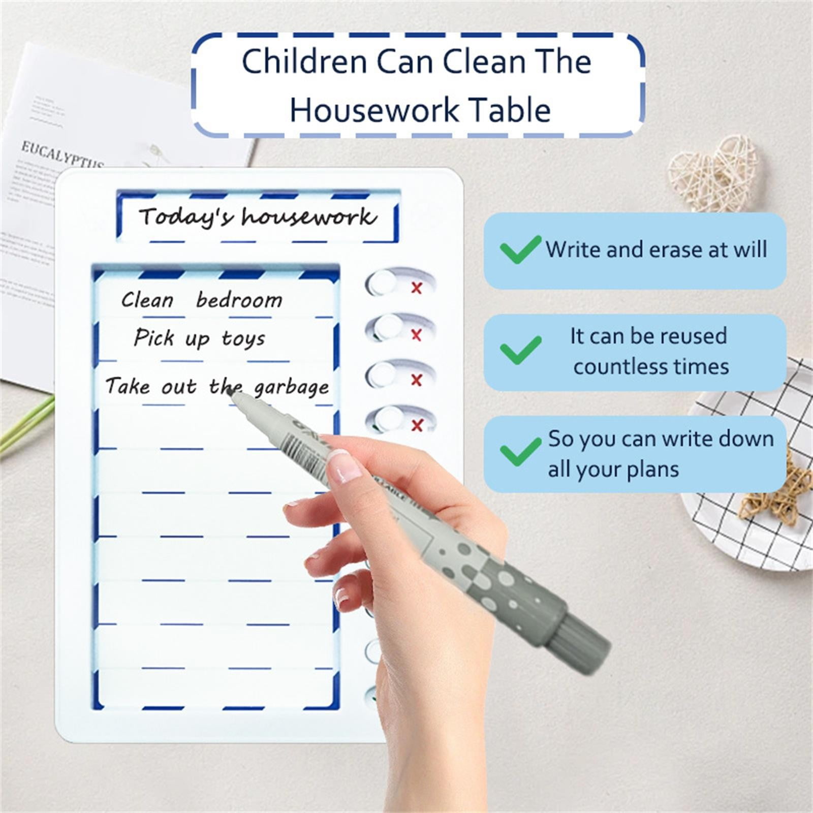 Erasable Chore Chart for Kids Clearance! Chore for Kids Chore Board ...