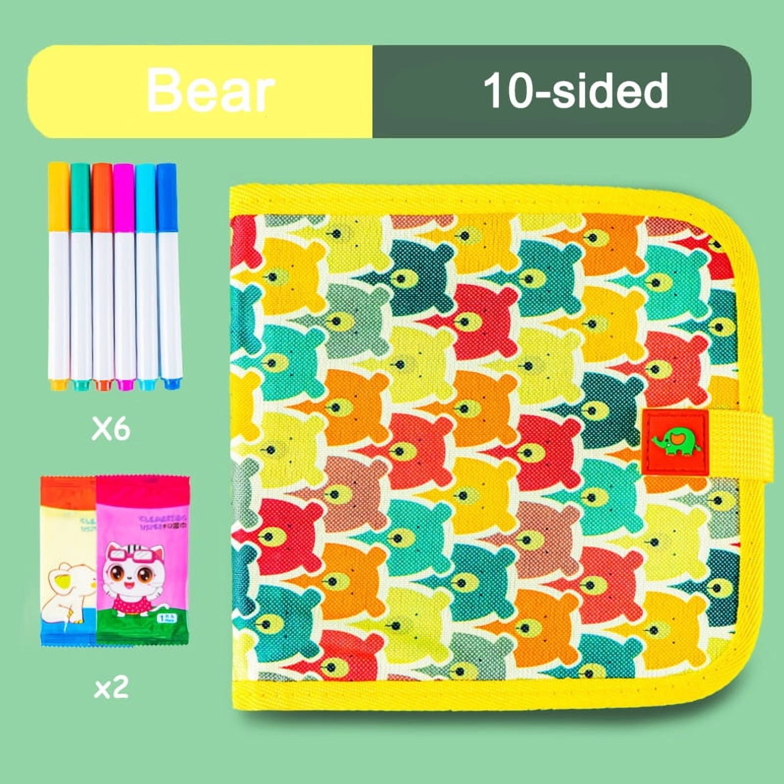 Erasable Doodle Book Reusable Magic Blackboard with Pens Painting for ...