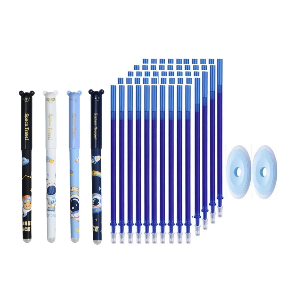 Erasable Gel Pen 0.5mm Needle Tip with Pen Refills and Erasers for ...