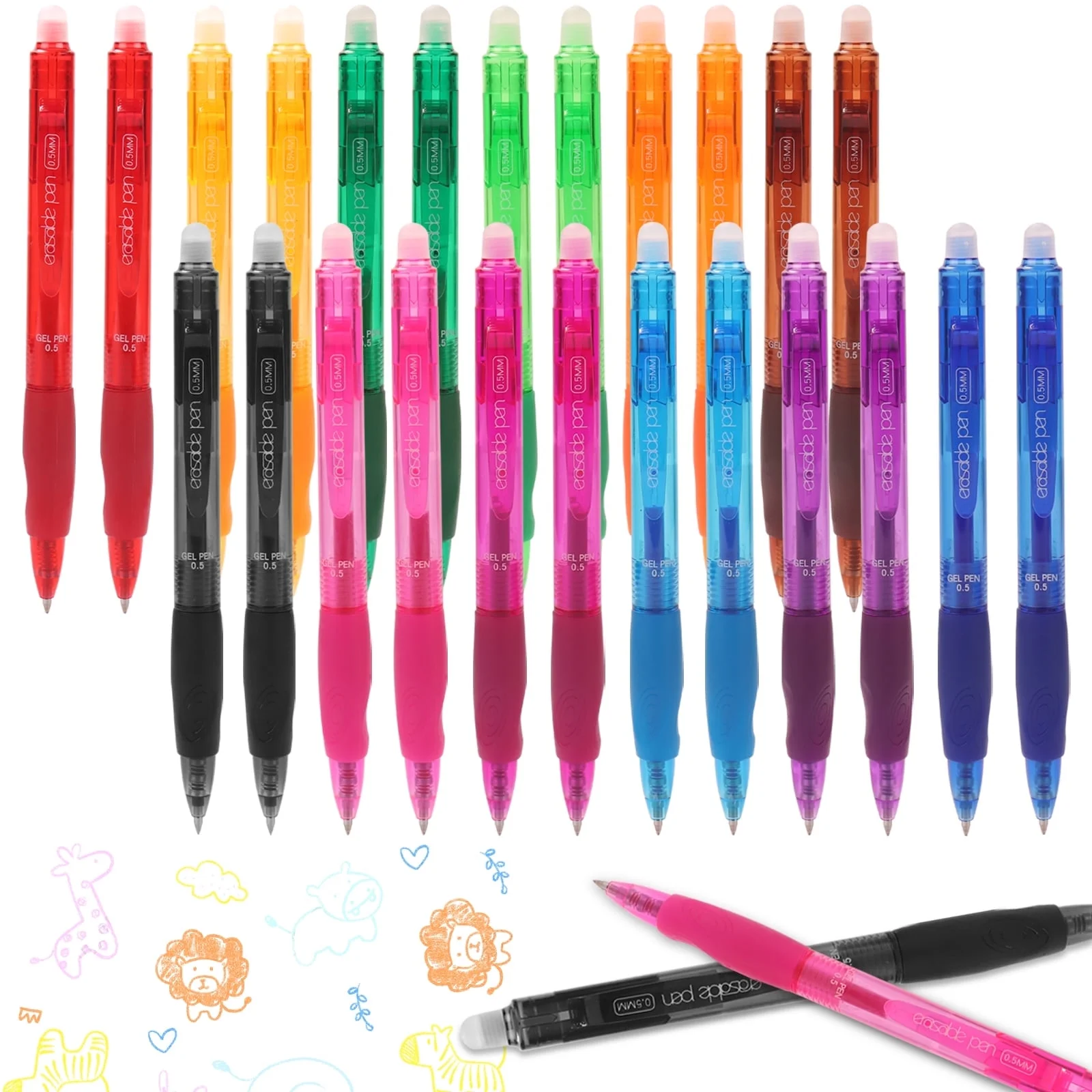 Erasable Gel Pens, 14Colors24pcs for Drawing Writing Planner and ...