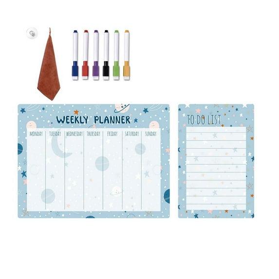 Erasable Magnetic Refrigerator Sticker - Movable Weekly & Monthly Plan ...