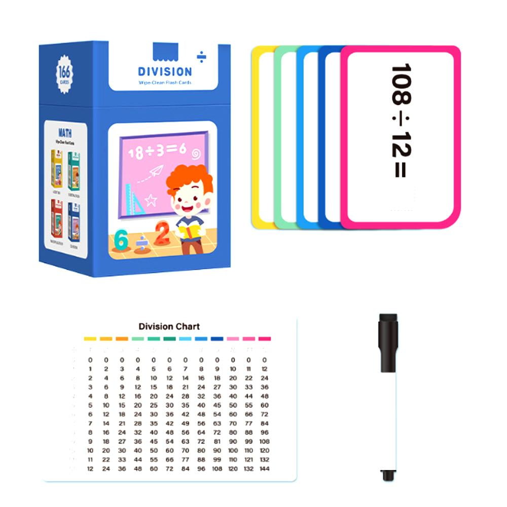 Erasable Math Addition, Subtraction, Multiplication & Division Flash ...