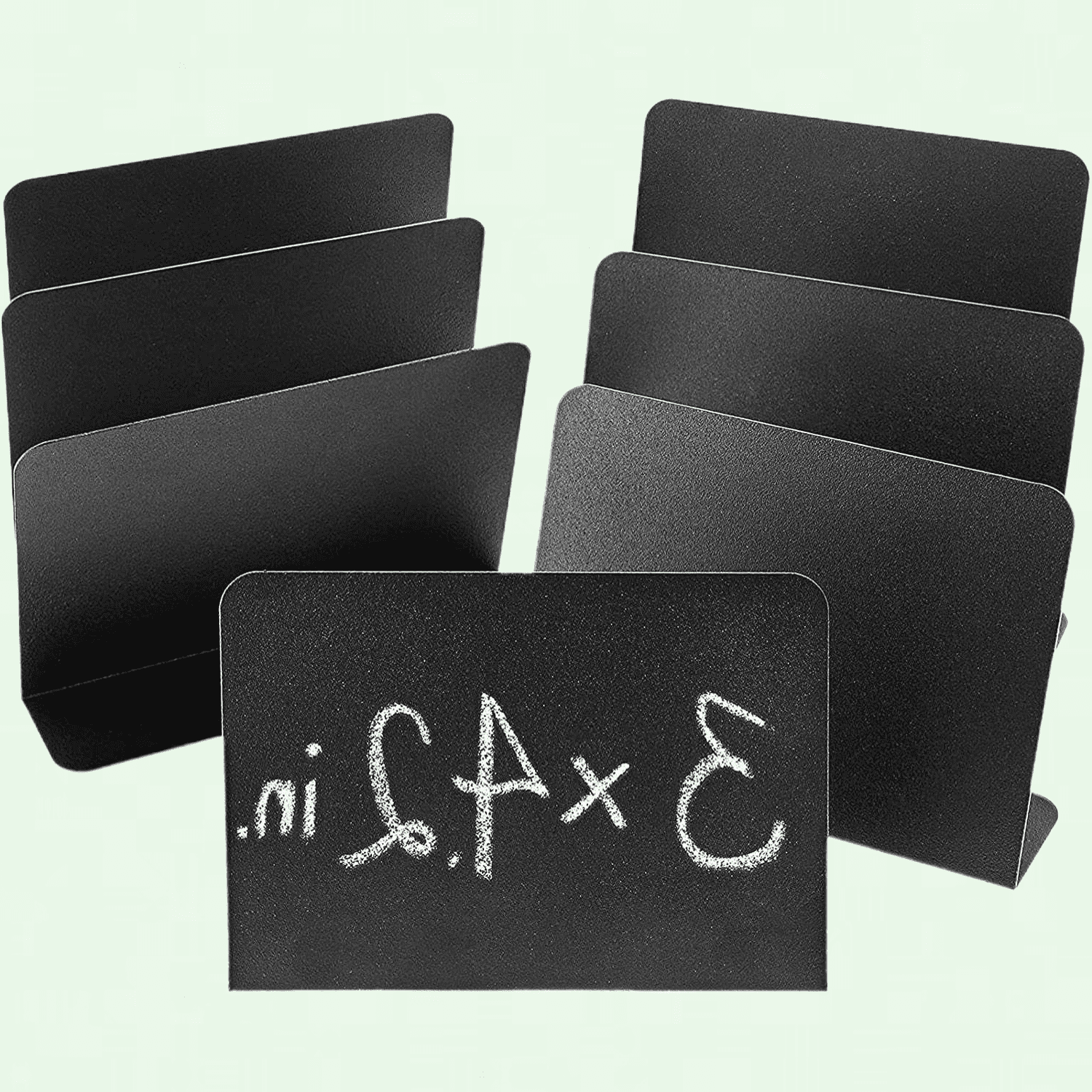 Mini Metal Chalkboard Stands - Pack of 8, 3x4 Inches, Erasable Table ...