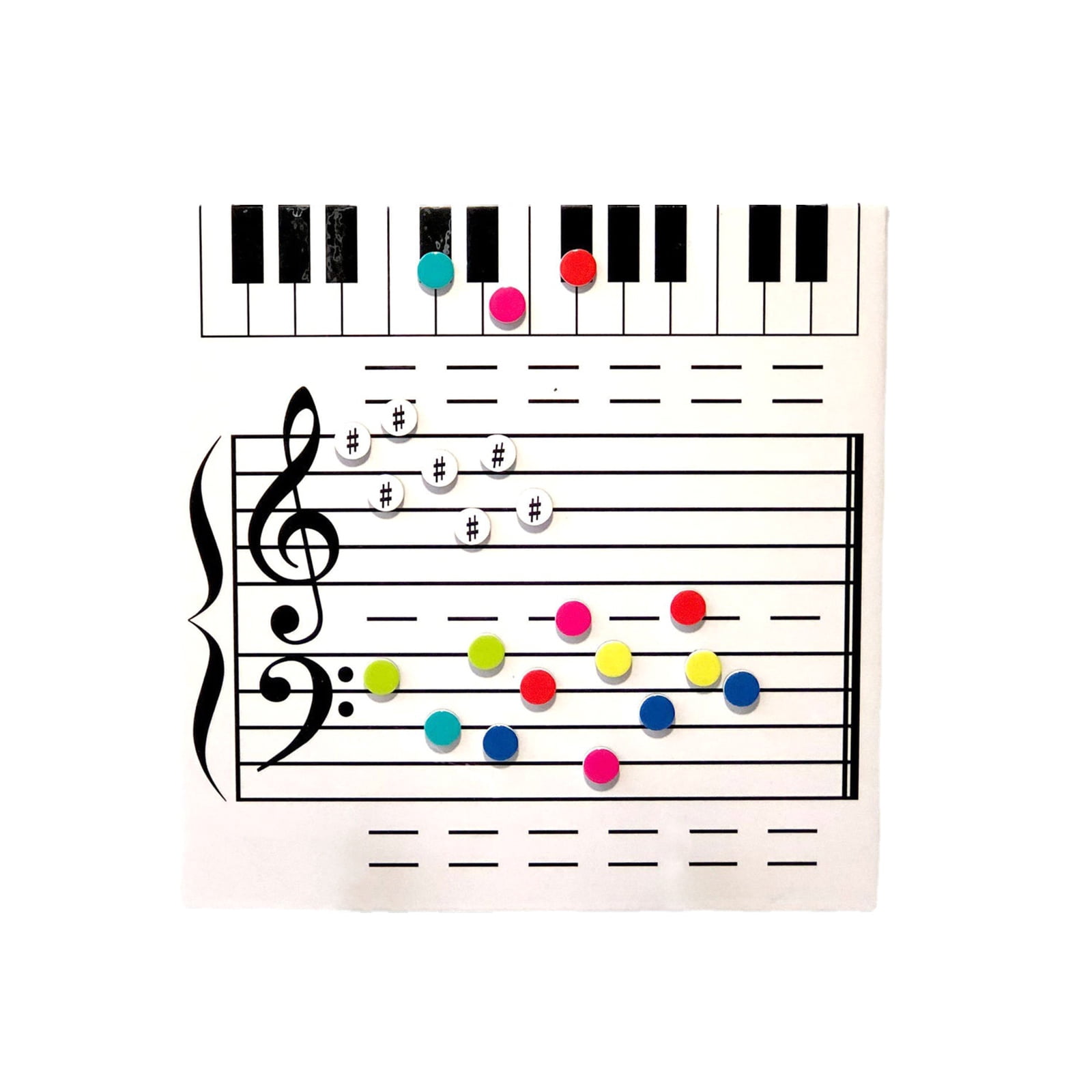 Erasable Music Staff Whiteboard, Magnetic Dry Erases Board for Music ...