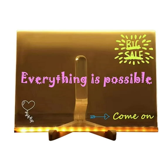 Erasable Note Board DIY Drawing Board Luminous Hand-Written Board ...