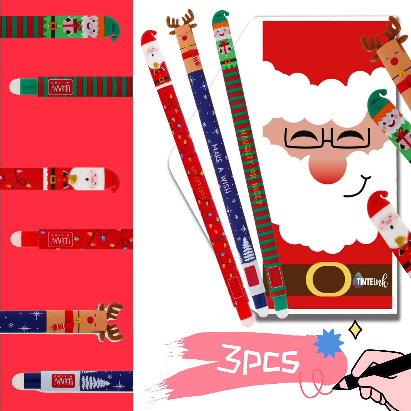 Erasable Pen Set Christmas 2024 Special Edition 3 Pens Pens with ...