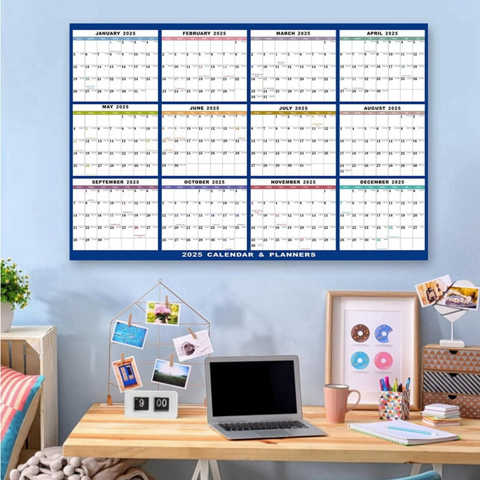 Erasable Whiteboard Calendar Monthly Weekly Planner Clear 12 Month Wet ...