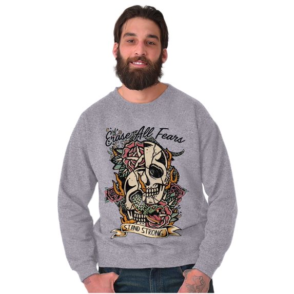 Erase All Fears Snake Skull Tattoo Unisex Plus Fleece Graphic ...
