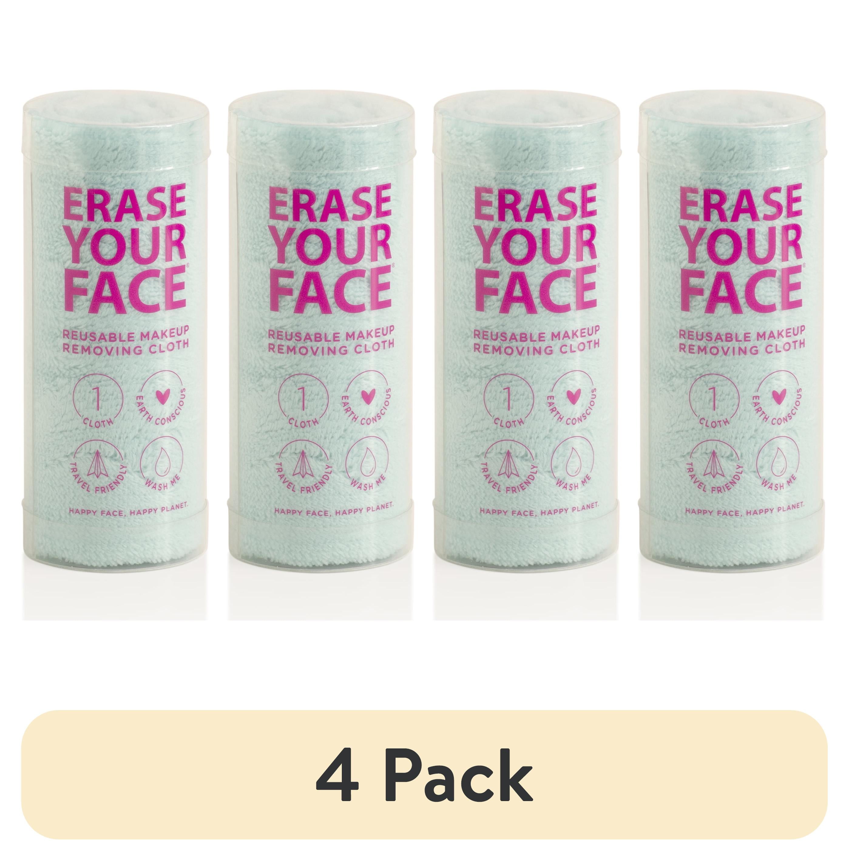 (4 pack) Erase Your Face Reusable Makeup Removing Cloth, Blue - Walmart.com
