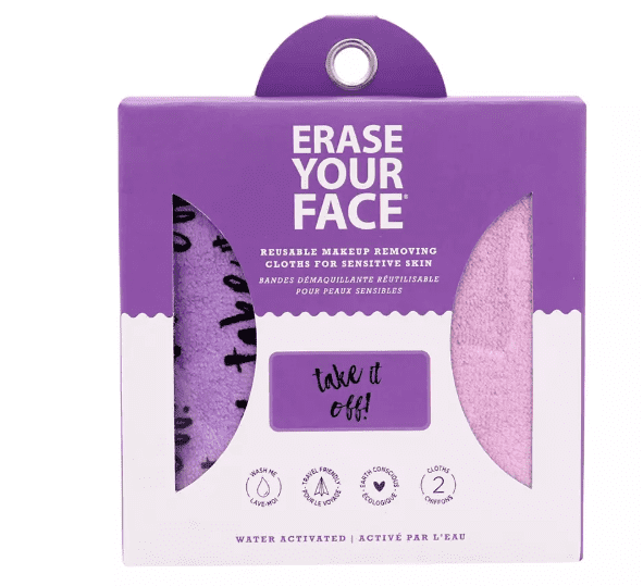 Erase Your Face Reusable Makeup Removing Cloths, Suitable for Sensitive ...