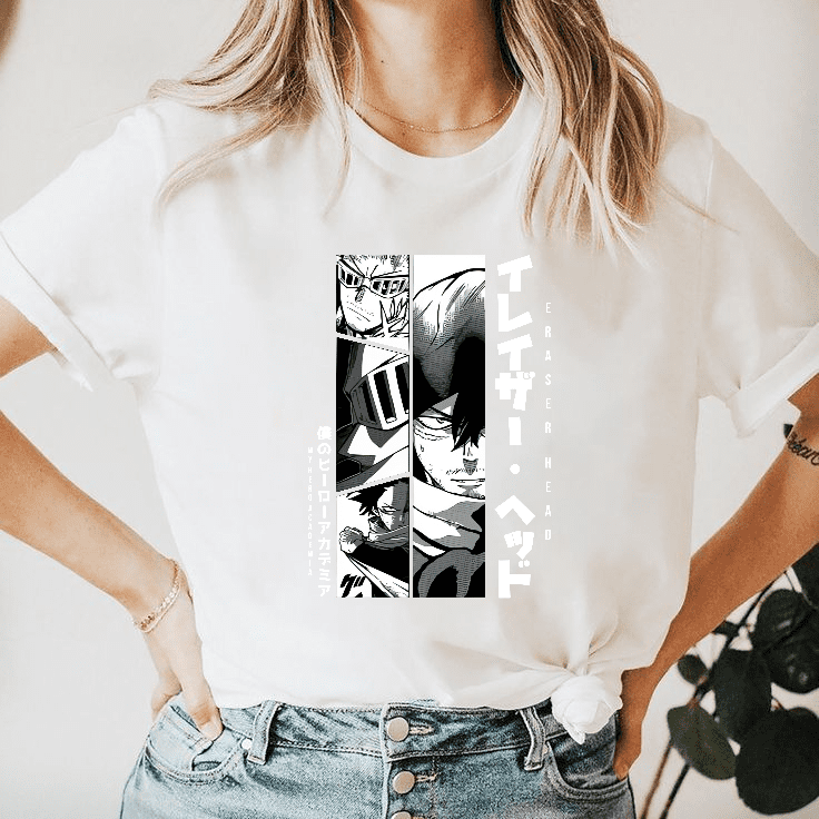 Eraser Head My Hero Academia Manga Panel Aizawa Fan Graphic Unisex T ...